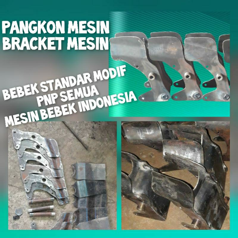 Jual pangkon mesin bebek gastrack standar modif bracket meain sasis ...