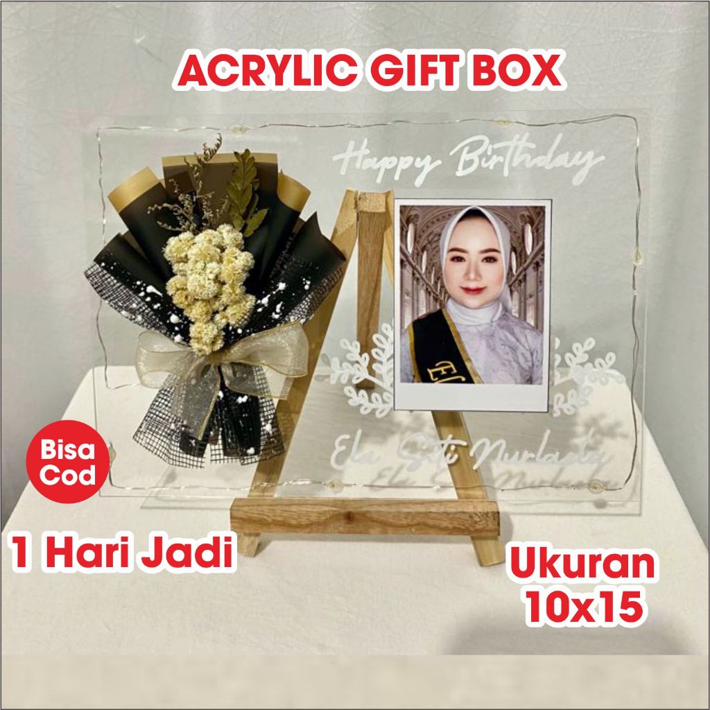 Jual ACRYLIC LATTERING MINI BUKET ACRYLIC GIFT BOX KADO ACRYLIC ...