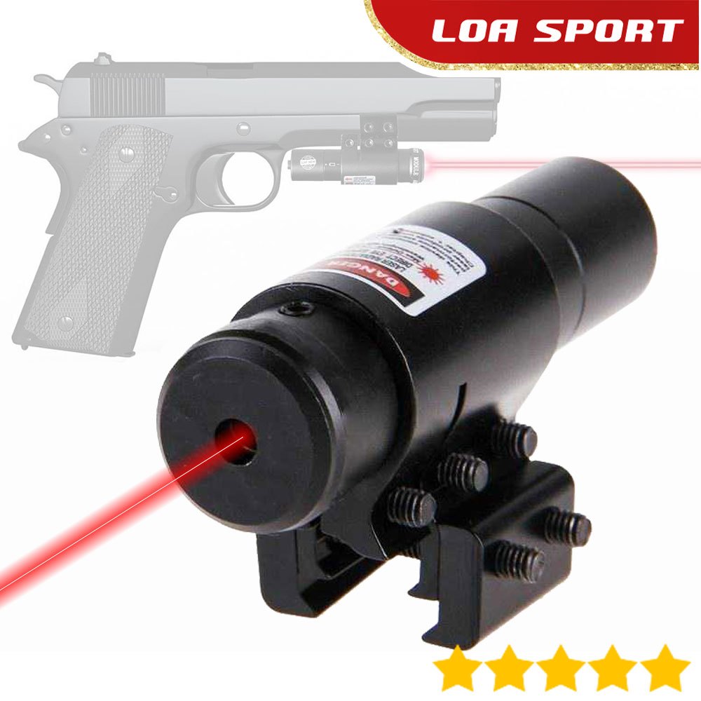 Jual Laser Bidik Tactical Red Laser Sight 650nm 100 Meter dengan Rail ...