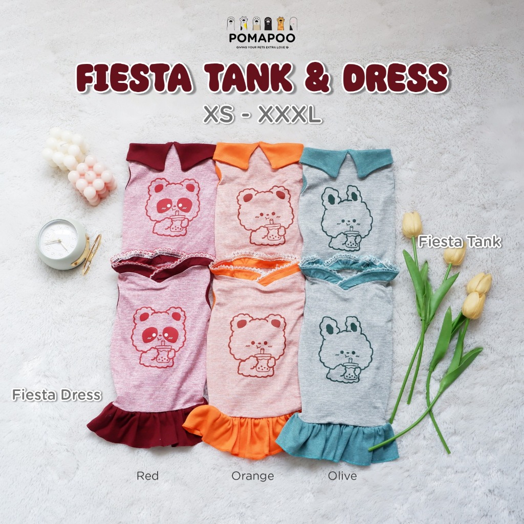 Jual POMAPOO - Baju Kucing dan Baju Anjing Fiesta Tank & Dress | Shopee Indonesia