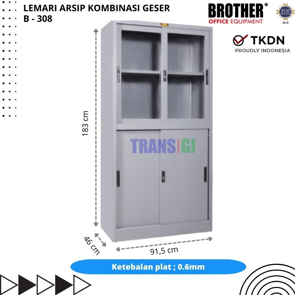 Jual Almari Arsip Pintu Kombinasi Geser BROTHER B-308 | Shopee Indonesia