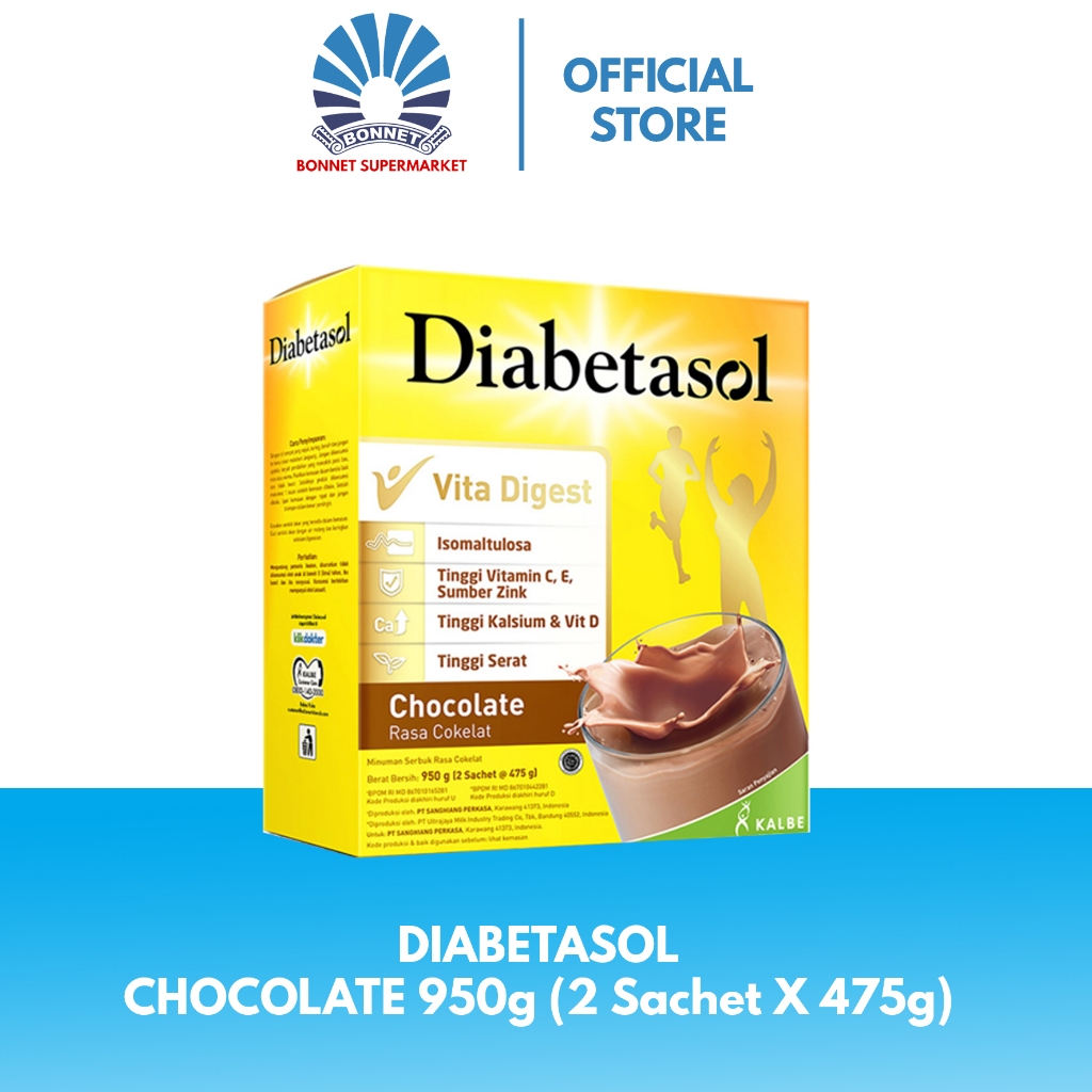 Jual Diabetasol Chocolate 950g (2 Sachet x 475g) 8992802026086 | Shopee Indonesia