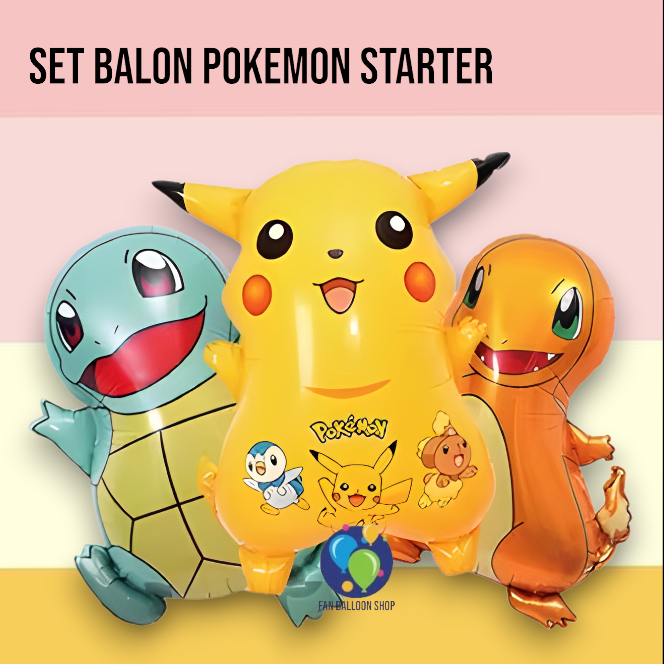 Jual Paket Balon Pokemon Pikachu Angka / Set Dekorasi Pesta Ulang Tahun ...