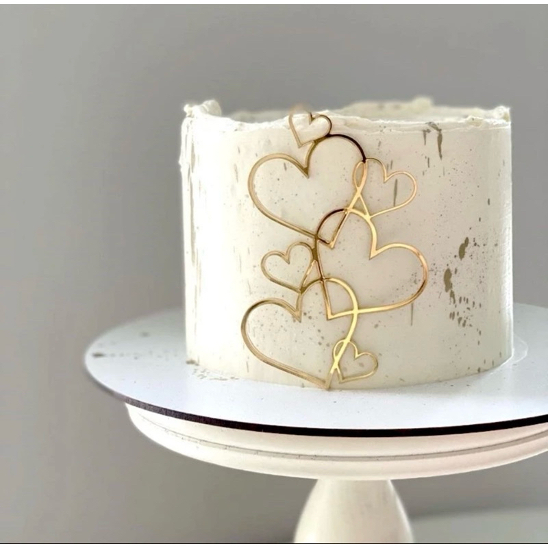 Jual Topper Kue Love valentine / couple topper hiasan kue bentuk hati ...