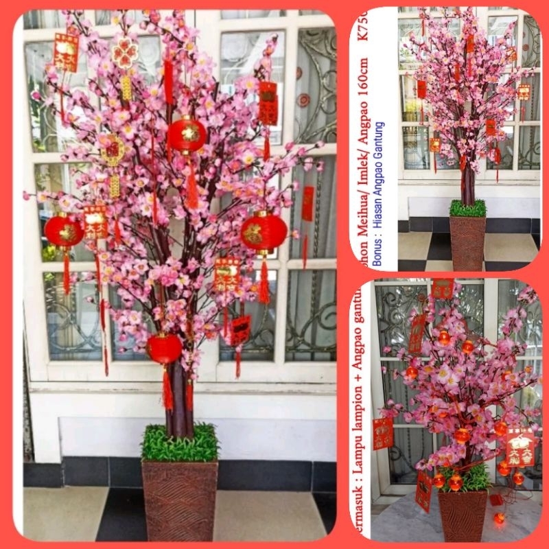 Jual Pohon imlek meihua angpao mehwa besar 160 cm hiasan imlek angpao ...