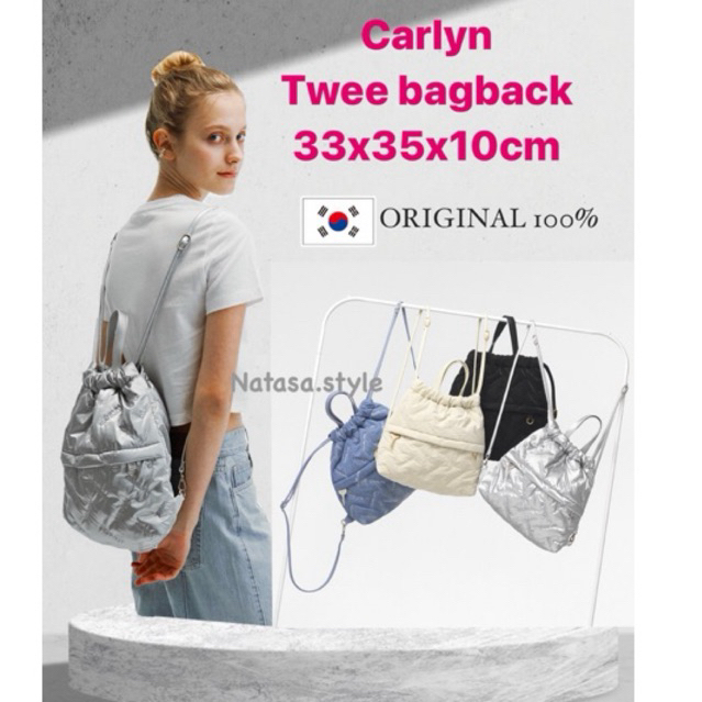 Jual Natasa | Carlyn bag twee backpack ORI 100% Korea | Shopee Indonesia
