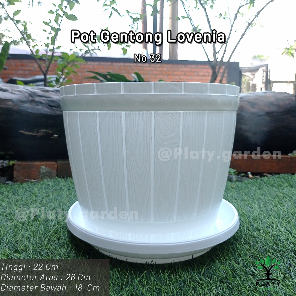 Jual Pot Gentong 32 Putih | Merk Lovenia | Shopee Indonesia