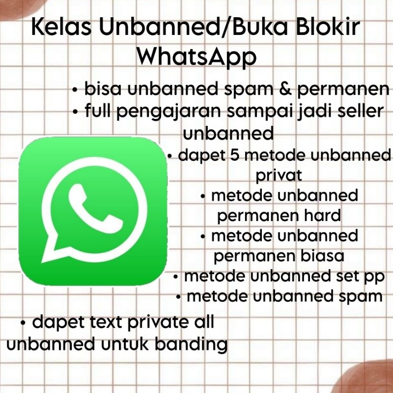 Jual Ini Hanya Method!! , Method Unbanned/Buka Blokir Akun WhatsApp ... Jual Ini Hanya Method!! , Method Unbanned/Buka Blokir Akun WhatsApp ...