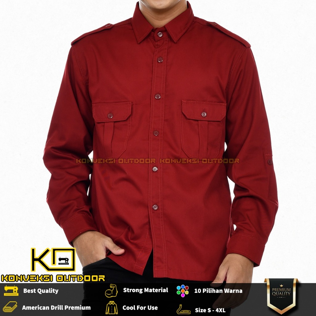 Jual BAJU KEMEJA PDL LAPANGAN OUTDOOR INDOOR PRIA LENGAN PANJANG - Seragam Kerja Kantor Group ...