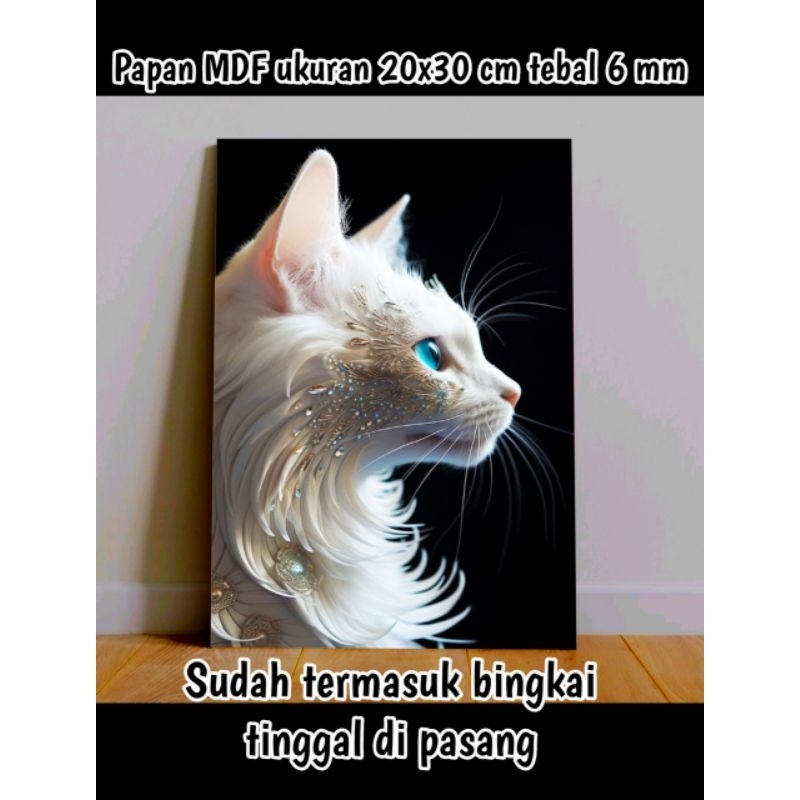 Jual Hiasan dinding wall decor tema Kucing Cat 3 ukuran 20x30cm tebal ...