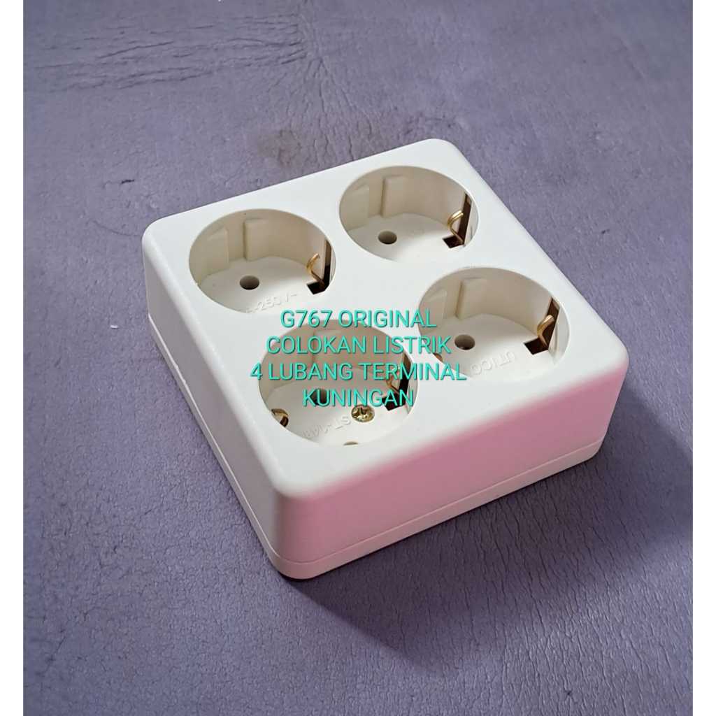 Jual G767 ORIGINAL STOP KONTAK LISTRIK 4 LUBANG PERSEGI SOKET SOCKET ...