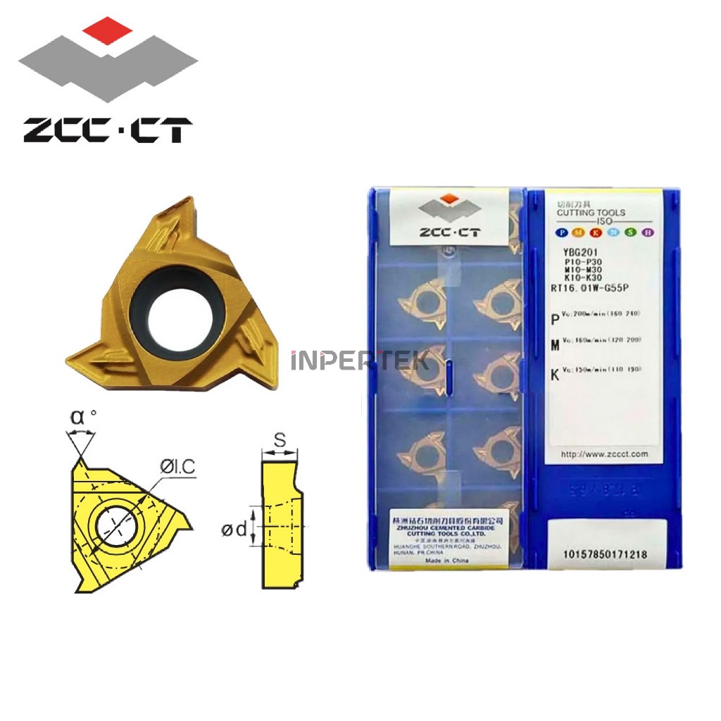 Jual Insert RT16 01W G55P ZCC CT Pahat Bubut RT 16 01W Mata Ulir Luar ...