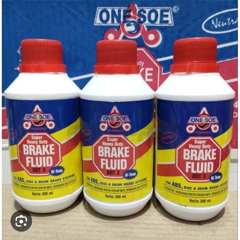 Jual Minyak Rem Mobil ONE SOE Dot 3 Oli Rem Brake Fluid 300ml Warna ...