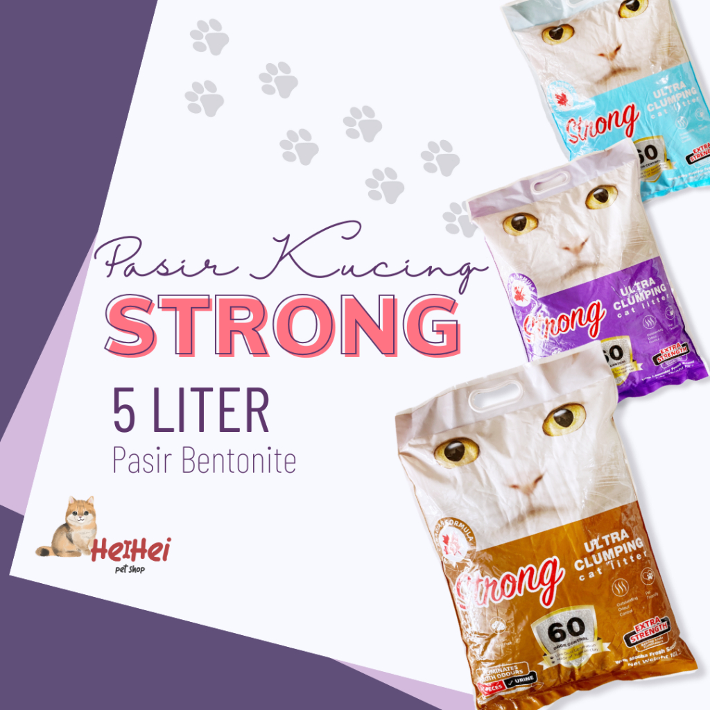Jual Pasir Kucing STRONG CAT 5 Liter Murah - Cat Litter Bentonite ...