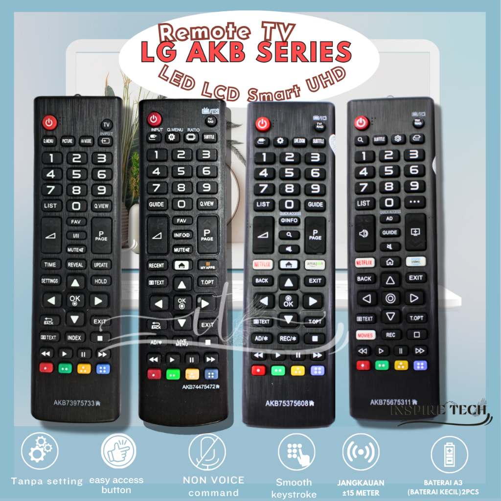 Jual Remot Remote TV LG LCD LED Smart TV Netflix prime Amazon UHD AKB ...