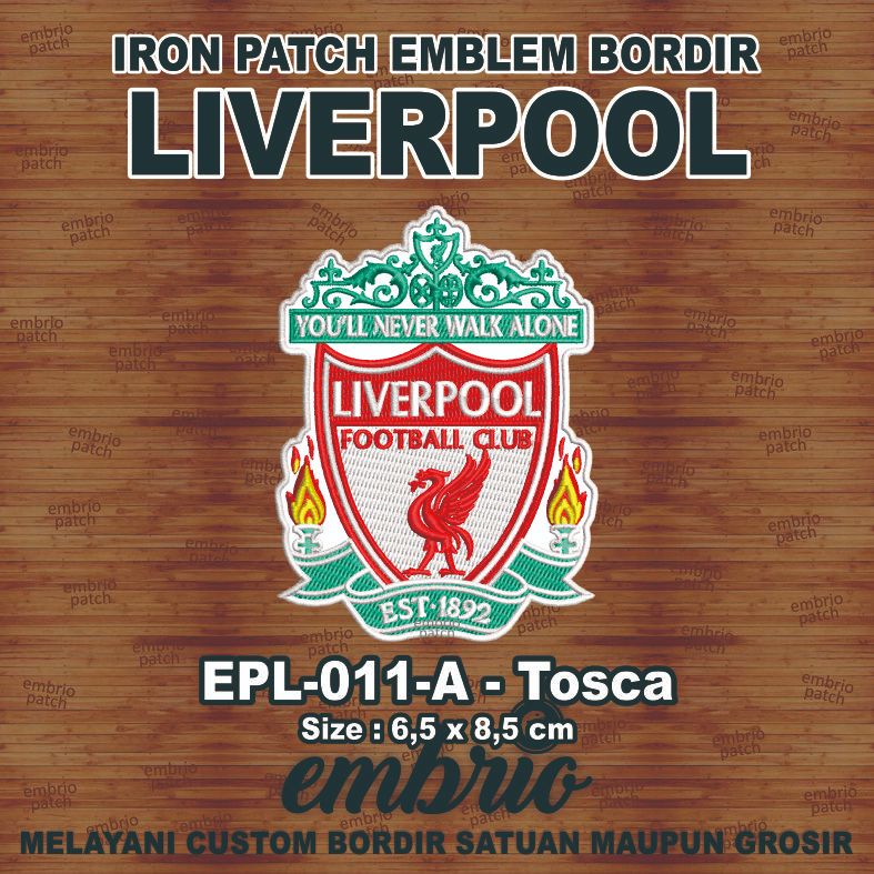 Jual EPL-011-A Patch LIVERPOOL emblem bordir logo jersey liverpool ...