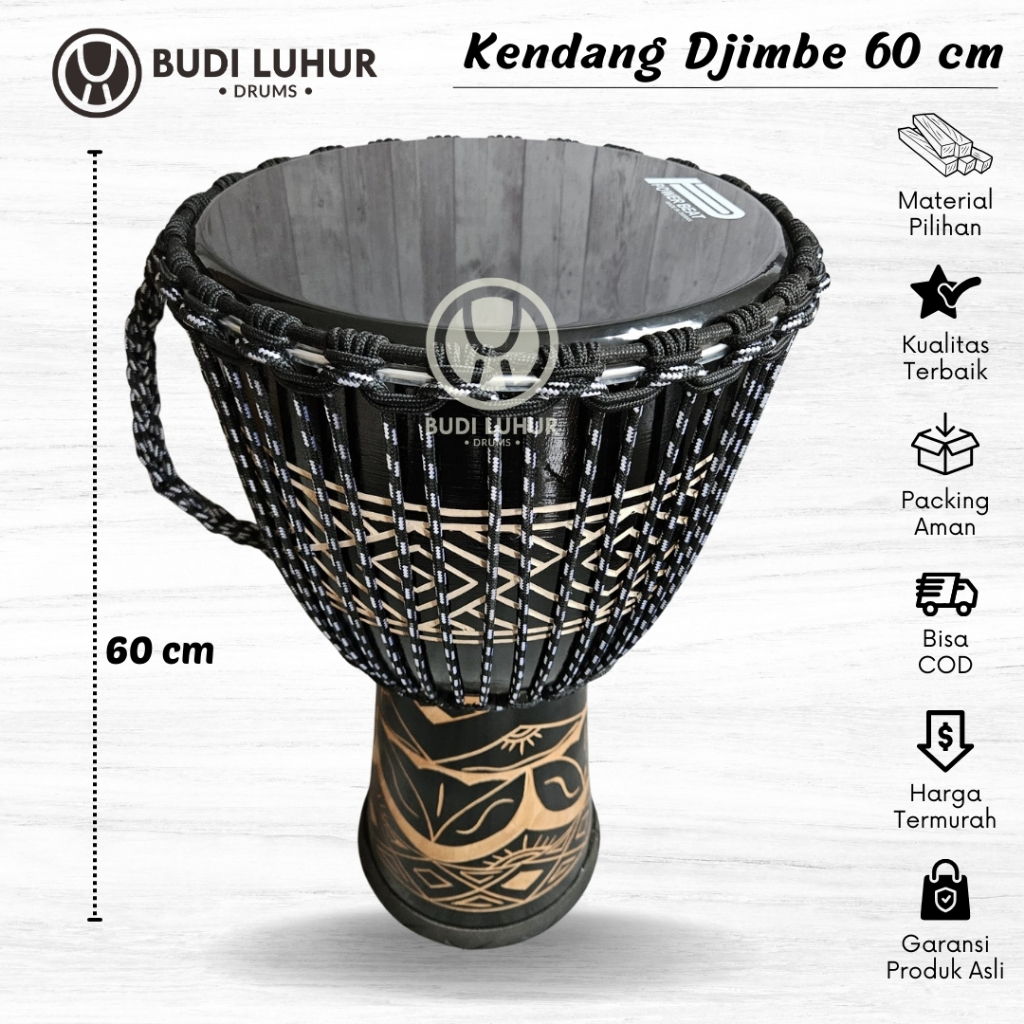 Jual Alat Musik Perkusi Gendang Jimbe Jumbo 60cm 12 Inch Kendang Djimbe ...