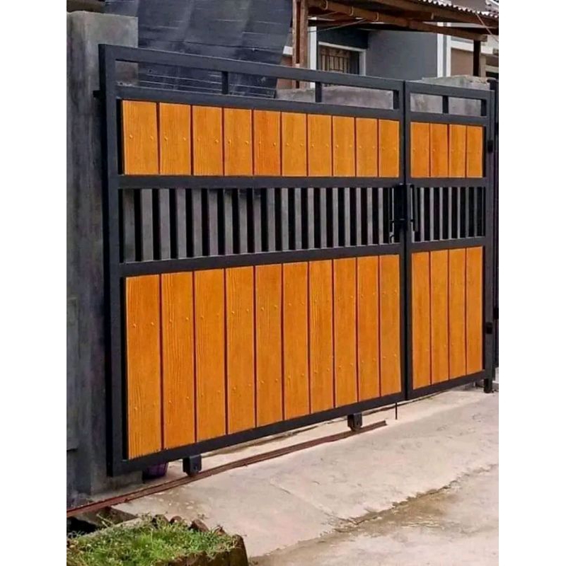 Jual Pintu Pagar Besi Minimalis Lisplang Grc / Pagar Besi Rumah Motif ...