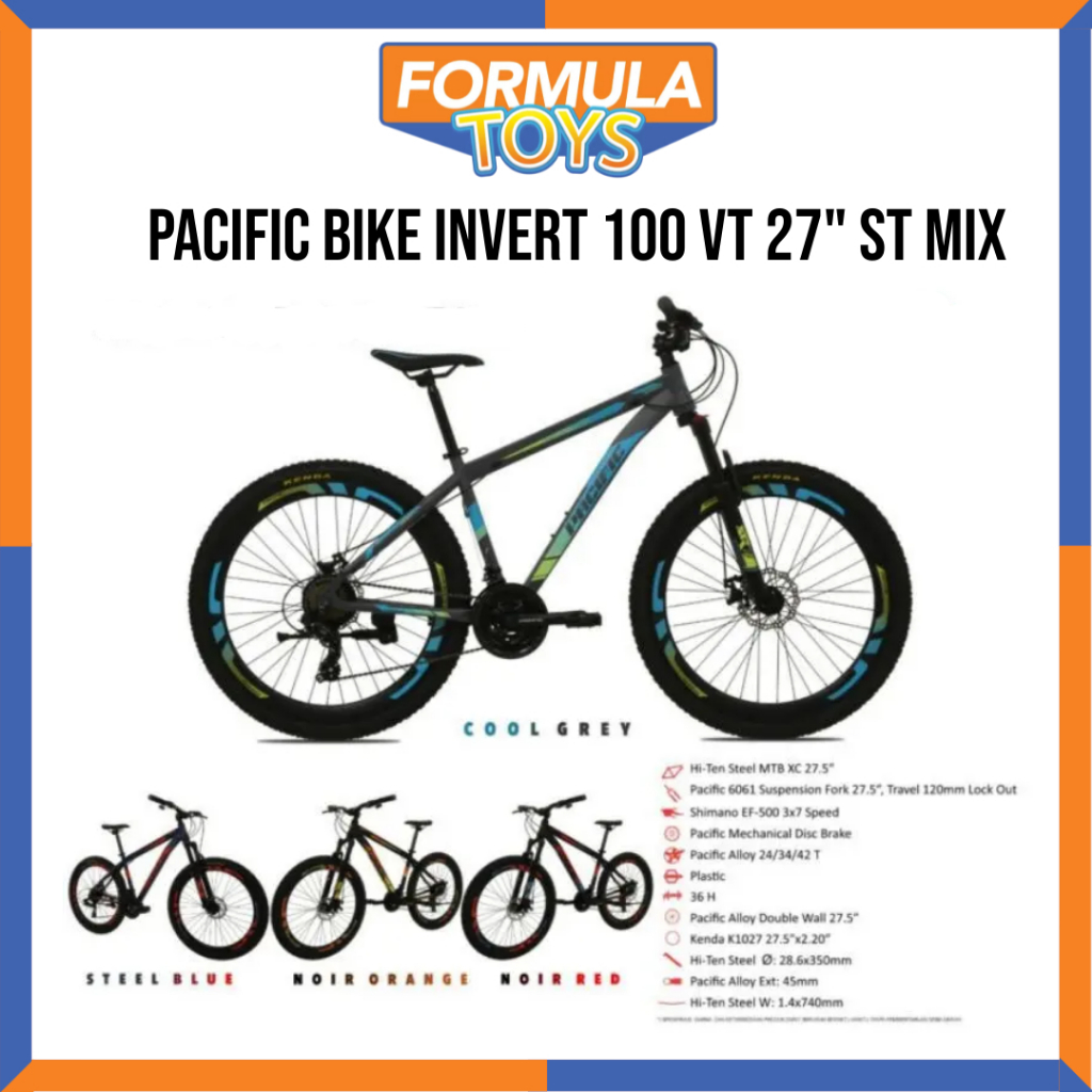 Jual SEPEDA GUNUNG PACIFIC BIKE INVERT 100 VT 27" ST MIX | Shopee Indonesia