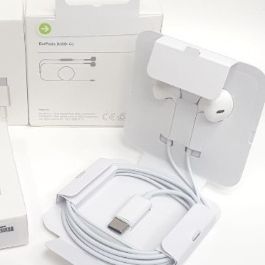 Jual Headset Earphone apple iPhone 15 Pro Max Plus Earpods iPad USB ...