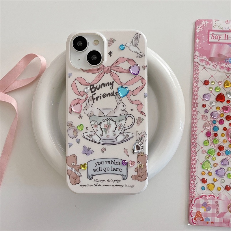 Jual Casing HP +Diy Stiker Ins Kelinci Kecil Cangkir Teh Berlian ...