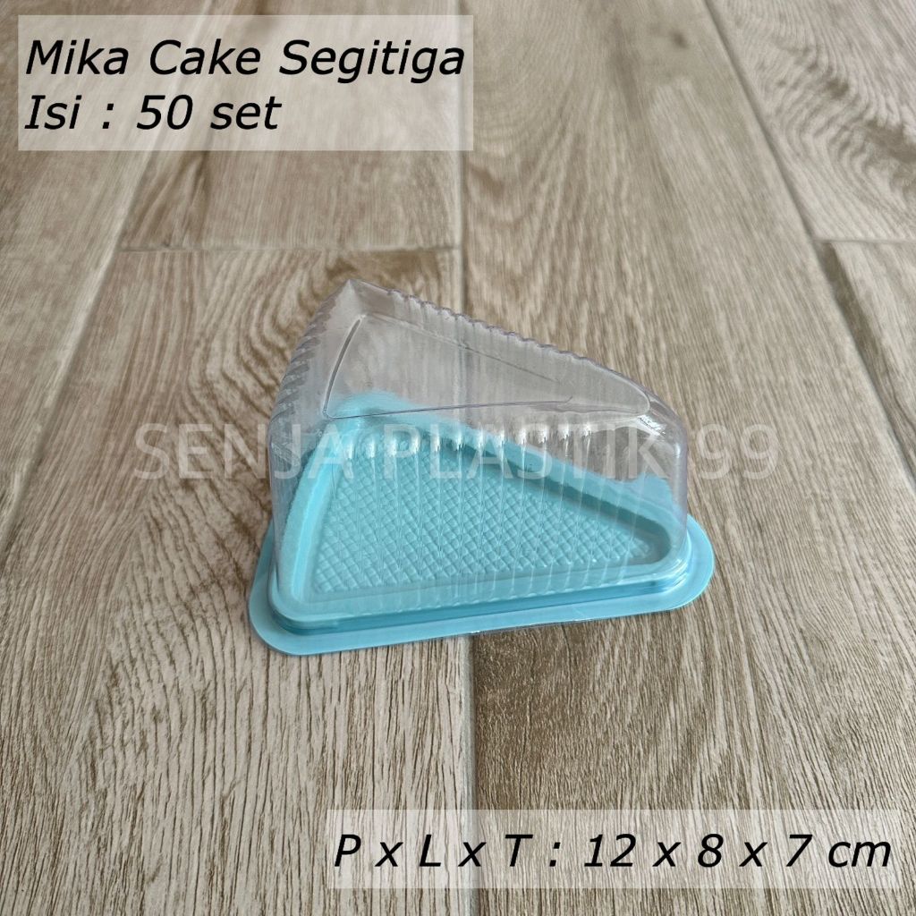 Jual Mika Cake Segitiga / Tray CT Segitiga Warna Coklat Biru Tosca Pink ...