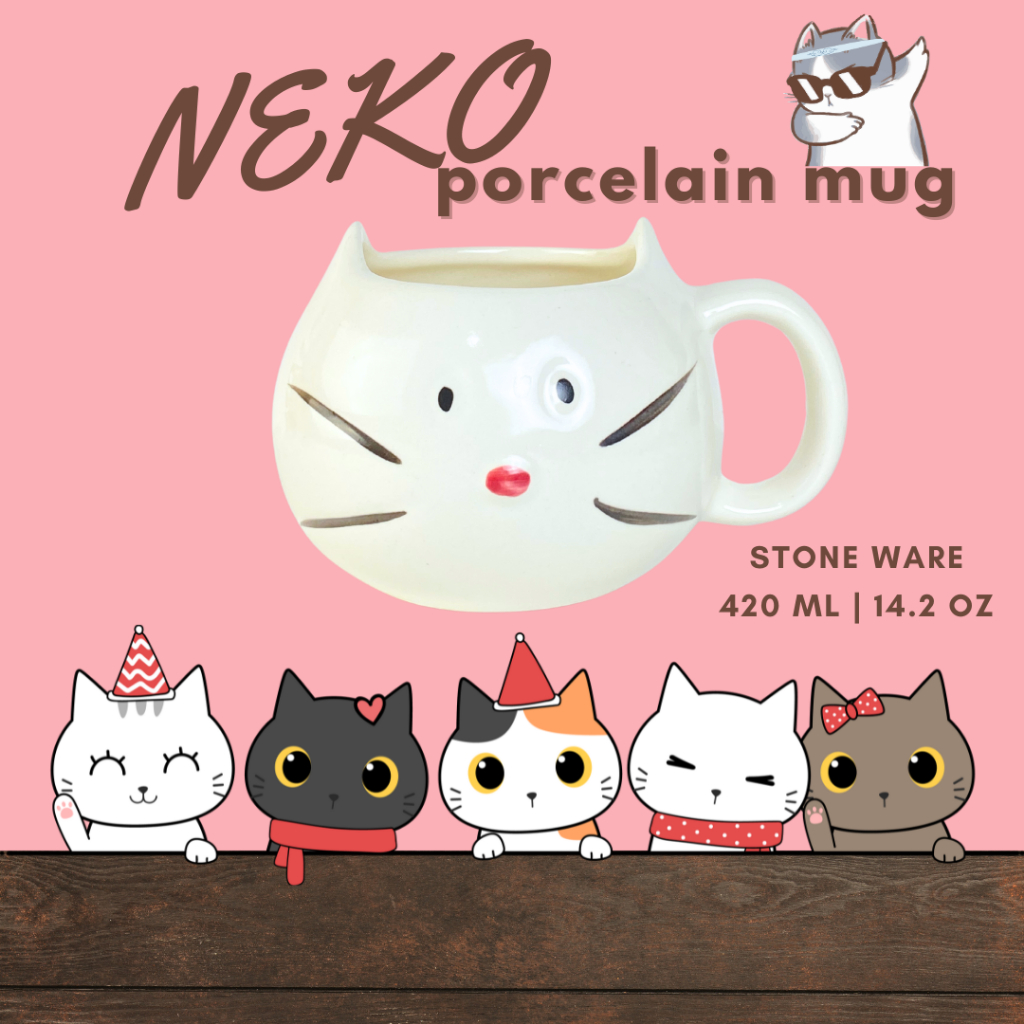 Jual NEKO Porcelain Mug | Cangkir Kopi Keramik | Mug Porselen | Shopee ...