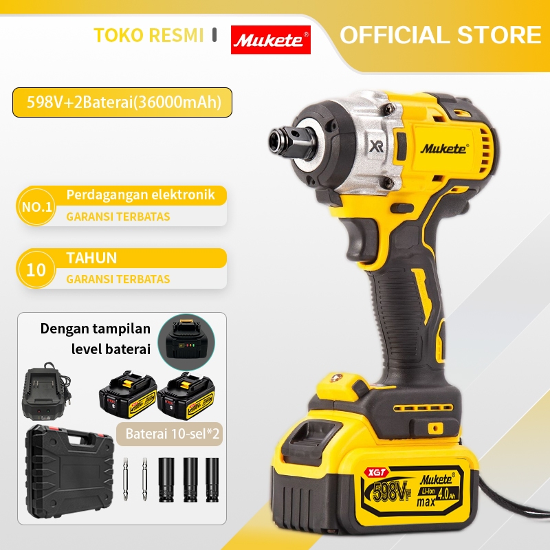 Jual Mukete impact baterai impact wrench impact listrik impact Cordless ...