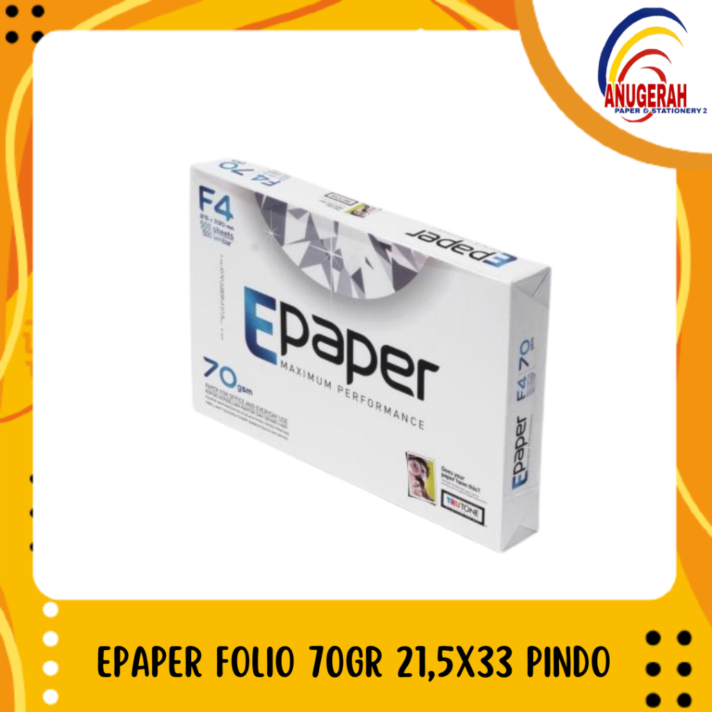 Jual HVS EPAPER FOLIO 70GR 21,5X33 PINDO (RIM) | Shopee Indonesia
