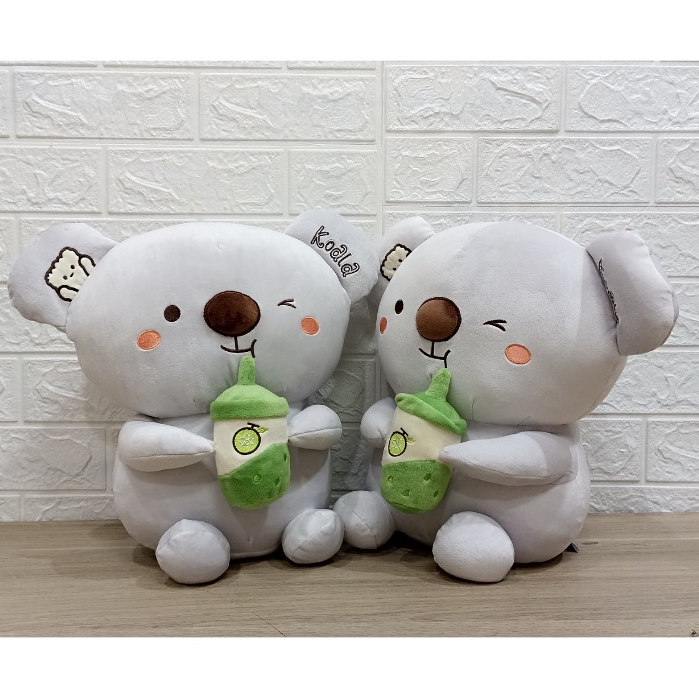 Jual Boneka Cute Koala With Bubble Tea Ukuran L | Shopee Indonesia