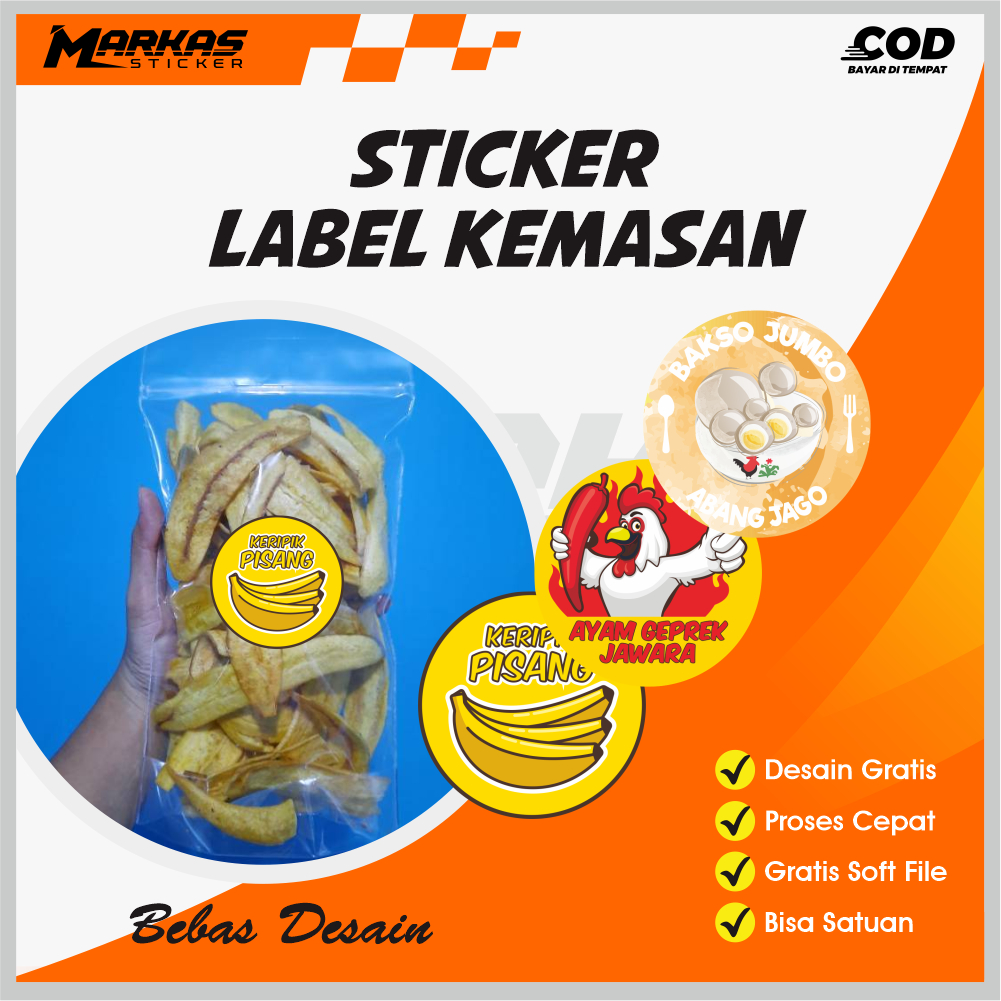 Jual Sticker label kemasan,stiker makanan, sticker label murah ...