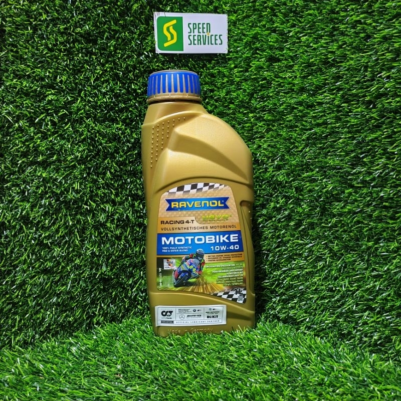 Jual RAVENOL RACING MOTOBIKE 4-T 10W40 USVO API SN FULL SYNTHETIC 1 LITER | Shopee Indonesia