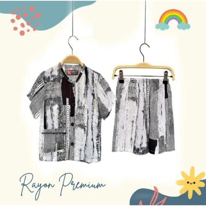 Jual RV - One Set / Setelan Anak Rayon Vintage Umur 1-7 tahun Kemeja ...