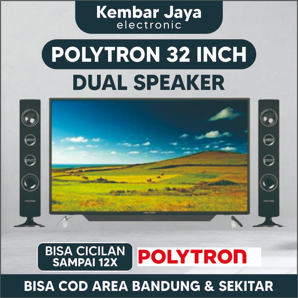 Jual TV LED 32 INCH POLYTRON + SPEAKER TOWER PLD32T1855 32 Inch HD TV | Shopee Indonesia
