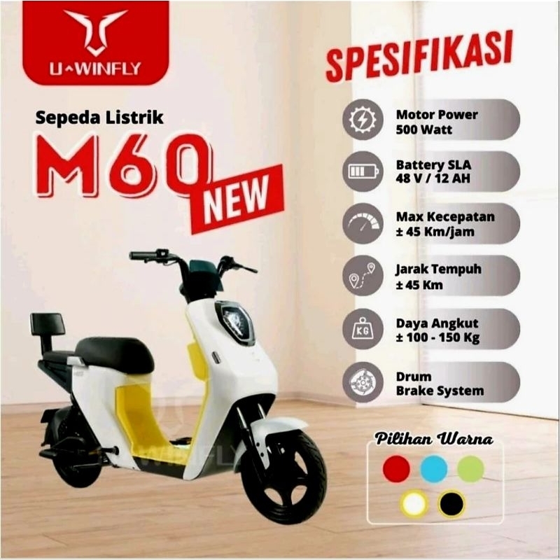Jual Sepeda Listrik Uwinfly type M60 R7S D8S terbaru | Shopee Indonesia