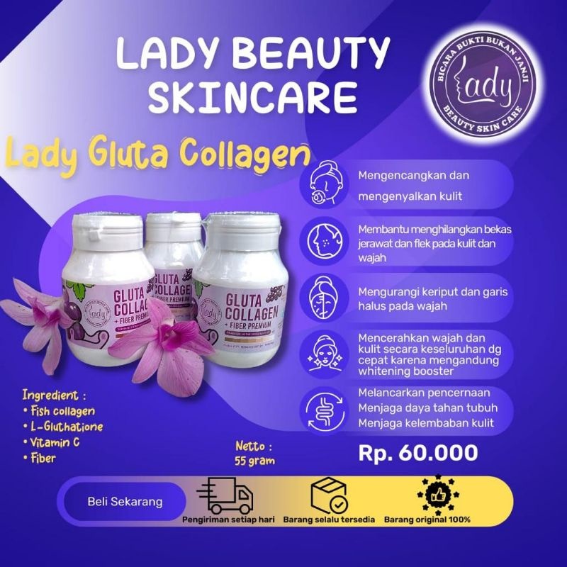 Jual Lady Gluta Collagen - Lady Beauty Skincare ( Lady Beauty Skincare ...