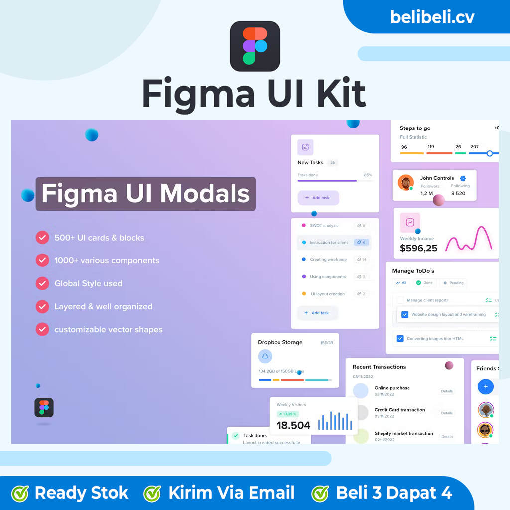 Jual Figma UI Modals - Premium Figma UI Kit | Shopee Indonesia