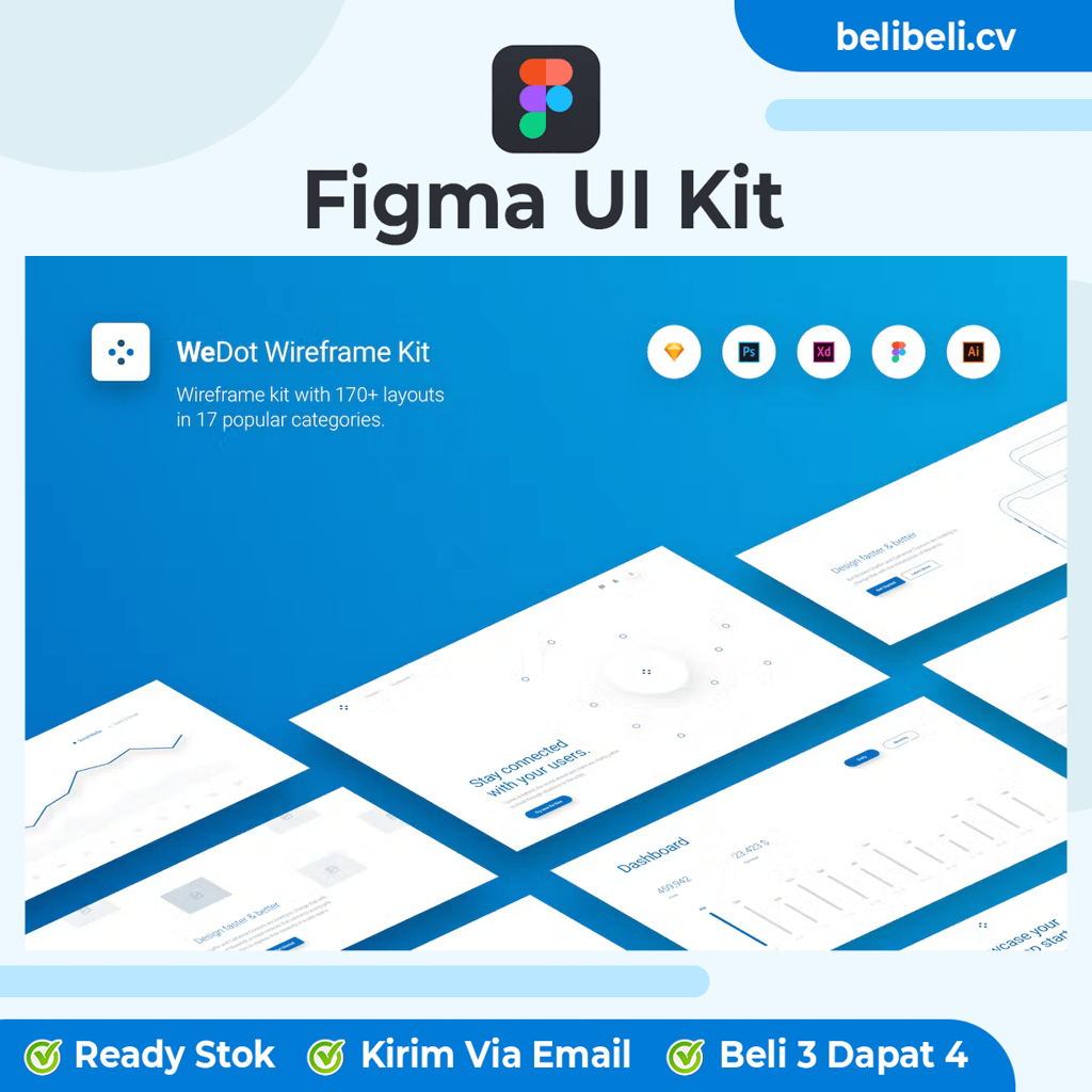 Jual WeDot Wireframe Kit - Premium Figma UI Kit | Shopee Indonesia