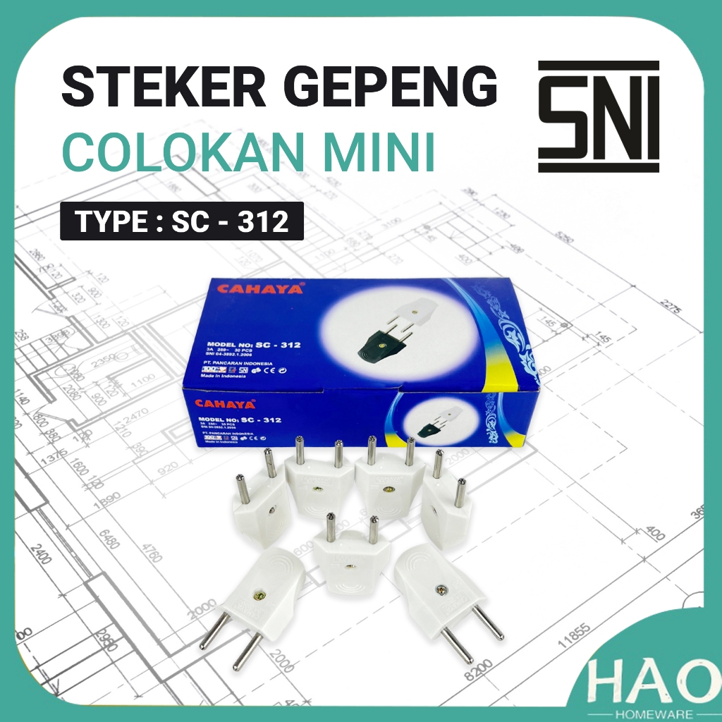 Jual Steker Gepeng Mini/ Colokan Sambungan Listrik/ Steker Kontra ...