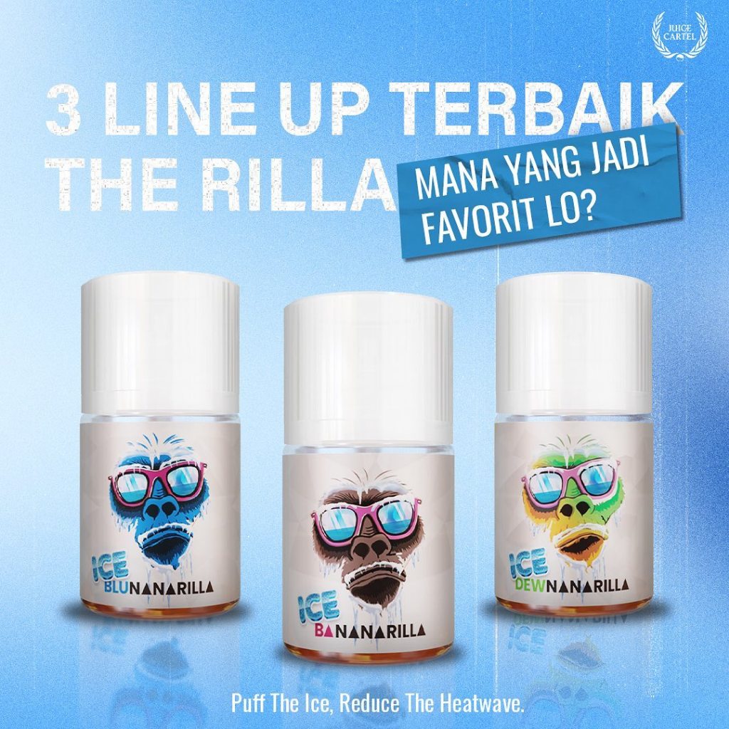 Jual Ice Rilla Series Freebase 60ml 3mg Bananarilla Blunanarilla Dewnanarilla Creamy Dingin ...