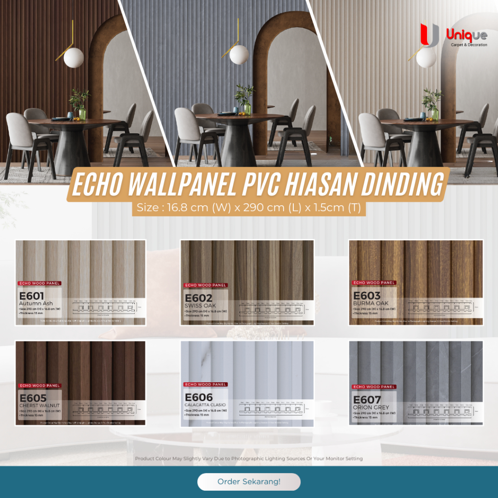 Jual Wallpanel ECHO Series E / Wood Panel 3D Bahan PVC / Dekorasi ...