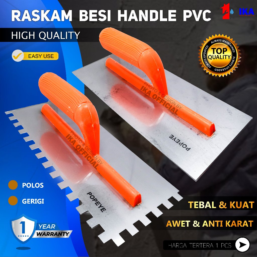 Jual Roskam - Raskam gerigi plastering trowel alat pasang perata ...