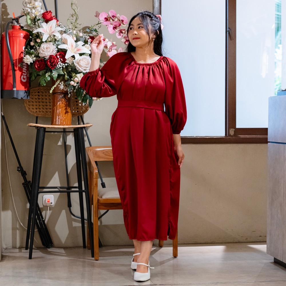 Jual Yoenik Apparel Dain Lithe Dress – Dress 2ways Lebaran Kekinian ...