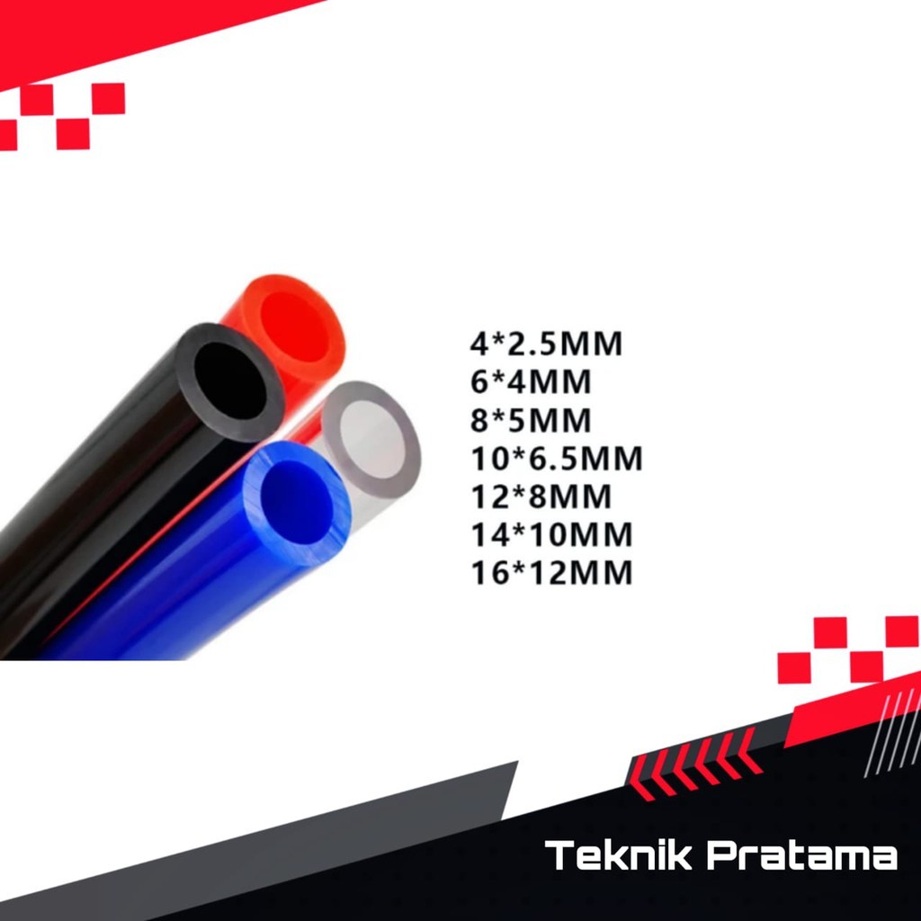 Jual Hose Pu Selang Pu (PollyUrethane) Ukuran OD 12mm x 8 mm Harga Permeter | Shopee Indonesia