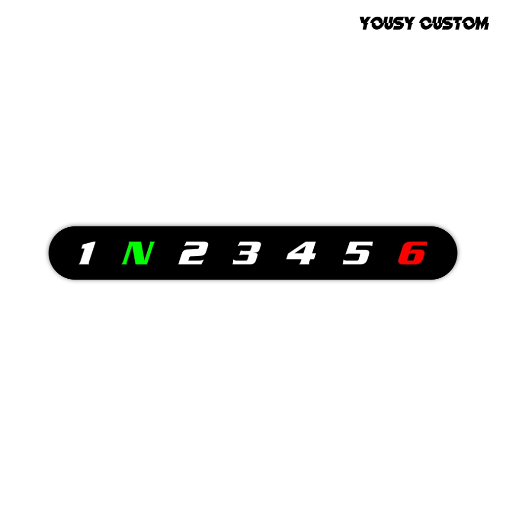 Jual Stiker Netral 1 N 2 3 4 5 6 Laminasi Glosy | Shopee Indonesia