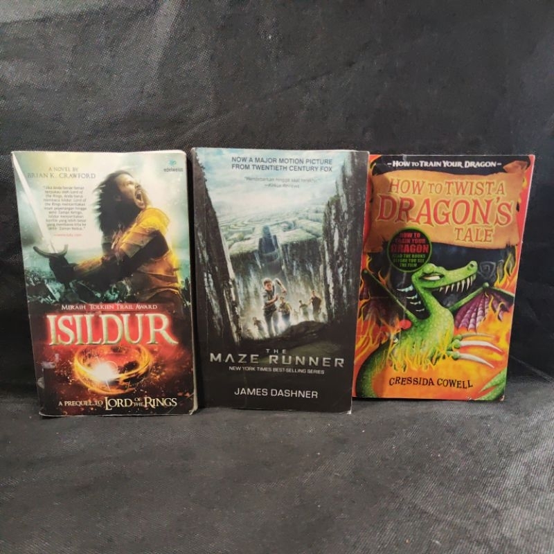 Jual Buku / Novel Isildur, The Maze Runner, How To Twista Dragons Tale ...