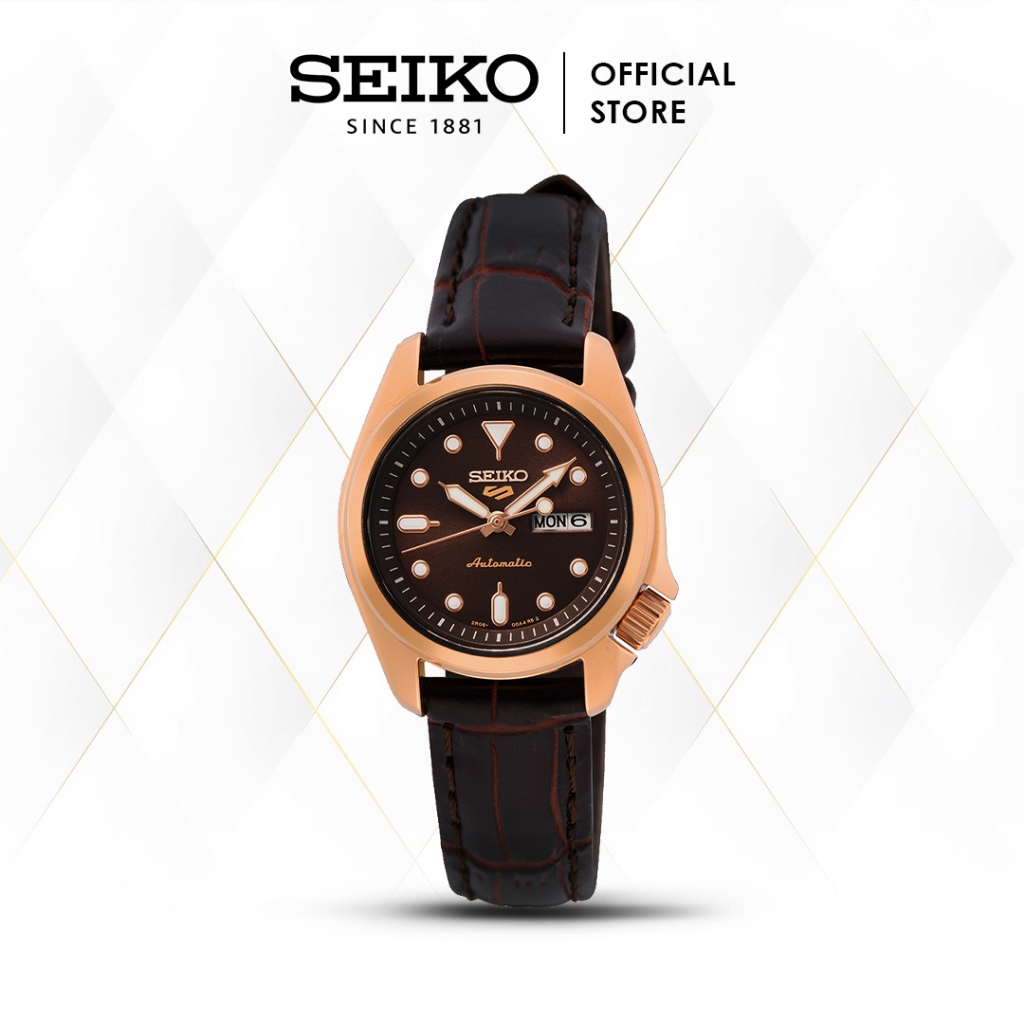 Jual Jam Tangan Wanita Seiko 5 Sports SRE006K1 Leather Automatic Brown ...