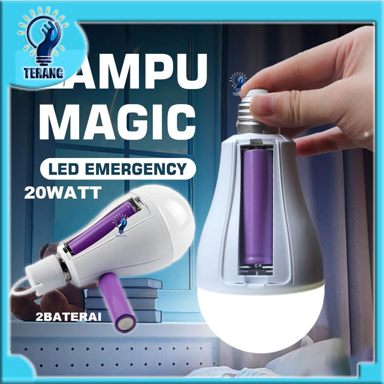 Jual Lampu emergency led 20w/30w lampu magic/ bohlam emergency/ lampu ...