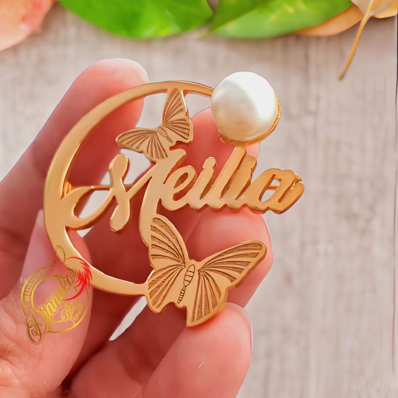 Jual Bros Nama Bunga Sakura / Merpati / Kupu-Kupu (Custom Nama ...