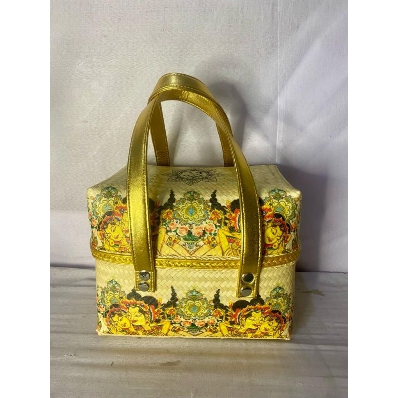 Jual Tas aban bambu model klasik wayang atau motif bunga | Shopee Indonesia
